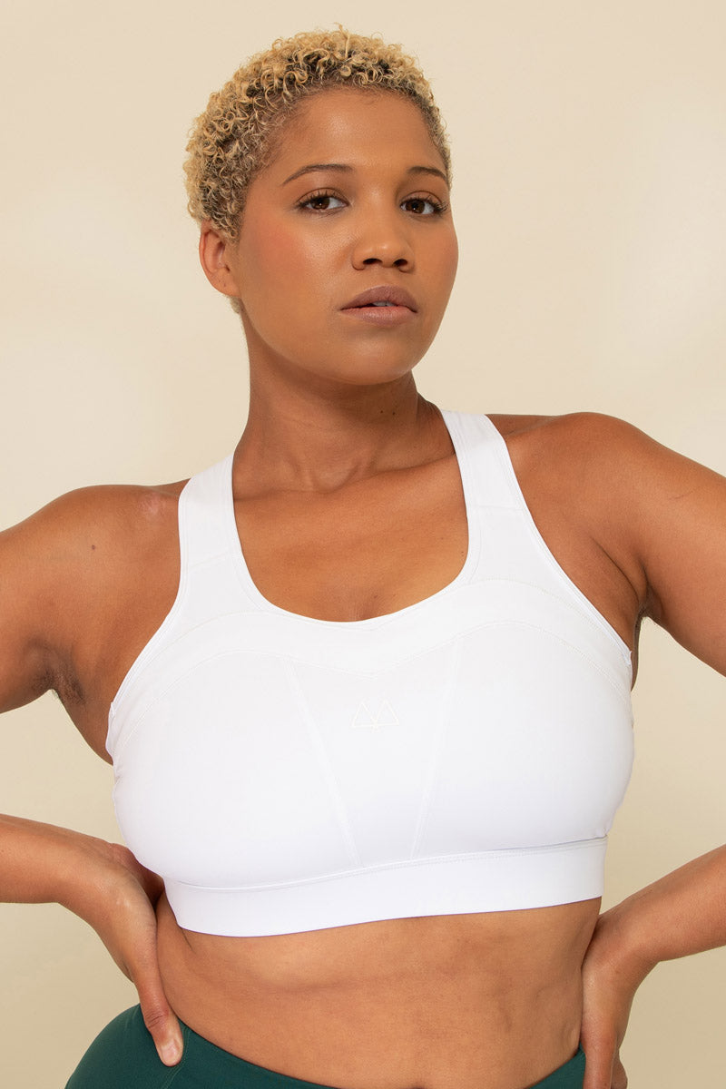Active Support White Empower Sports Bra