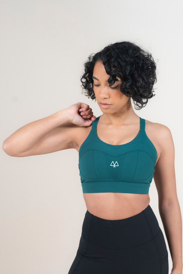 Solidarity High-Impact Sports Bra in Forest Green